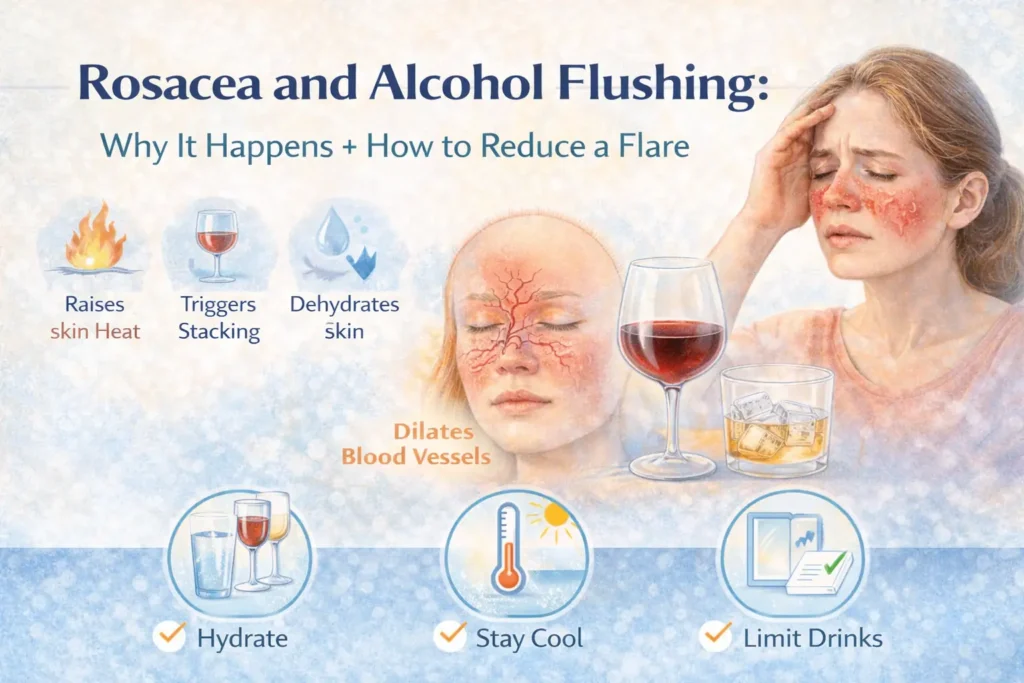 Rosacea and Alcohol Flushing: Why It Happens + How to Reduce a Flare ...